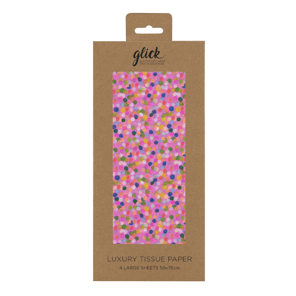 Spotty Pink Glick 4 sheets tissue wrapping paper 50 x 75 cm – Most ...